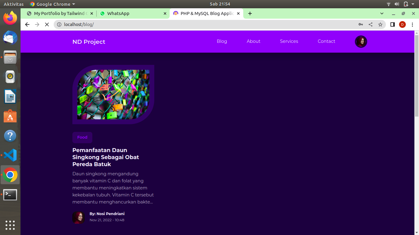My Portfolio by Tailwind CSS